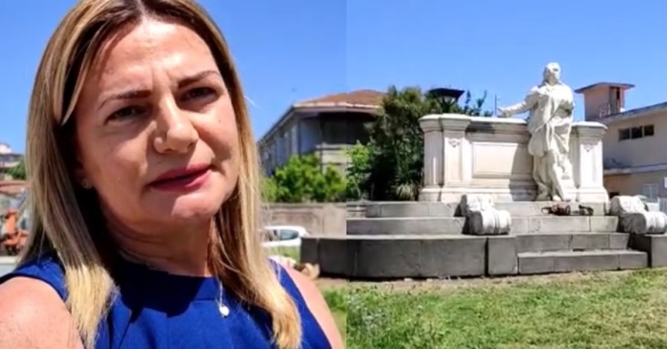 Aversa, il club di Soroptimist adotta l'aiuola con la statua di ...
